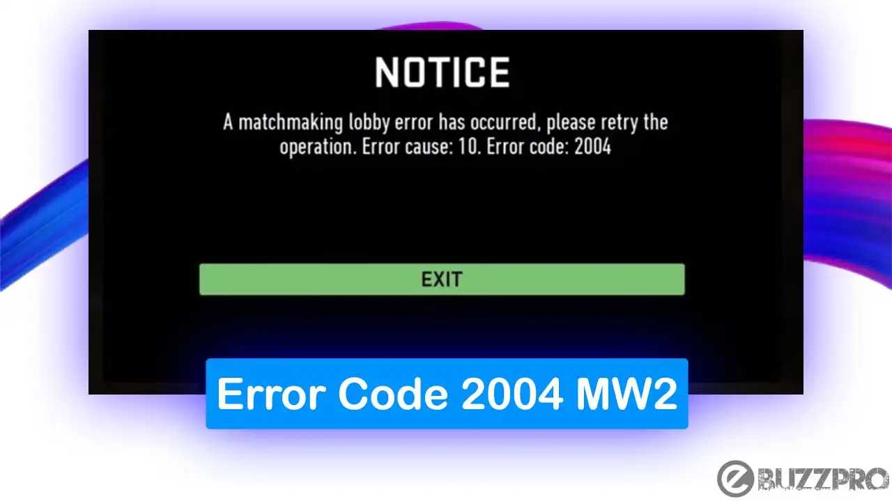 Error Code 2004 Mw2