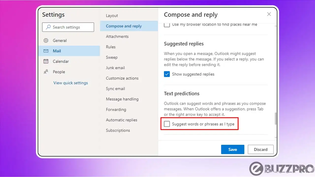 Fix Outlook Predictive Text Not Working Problem